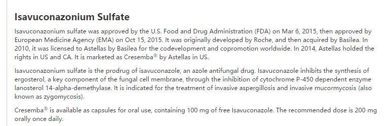 FDA approves new antifungal drug Cresemba, Θειικό ισαβουκοναζόνιο ...